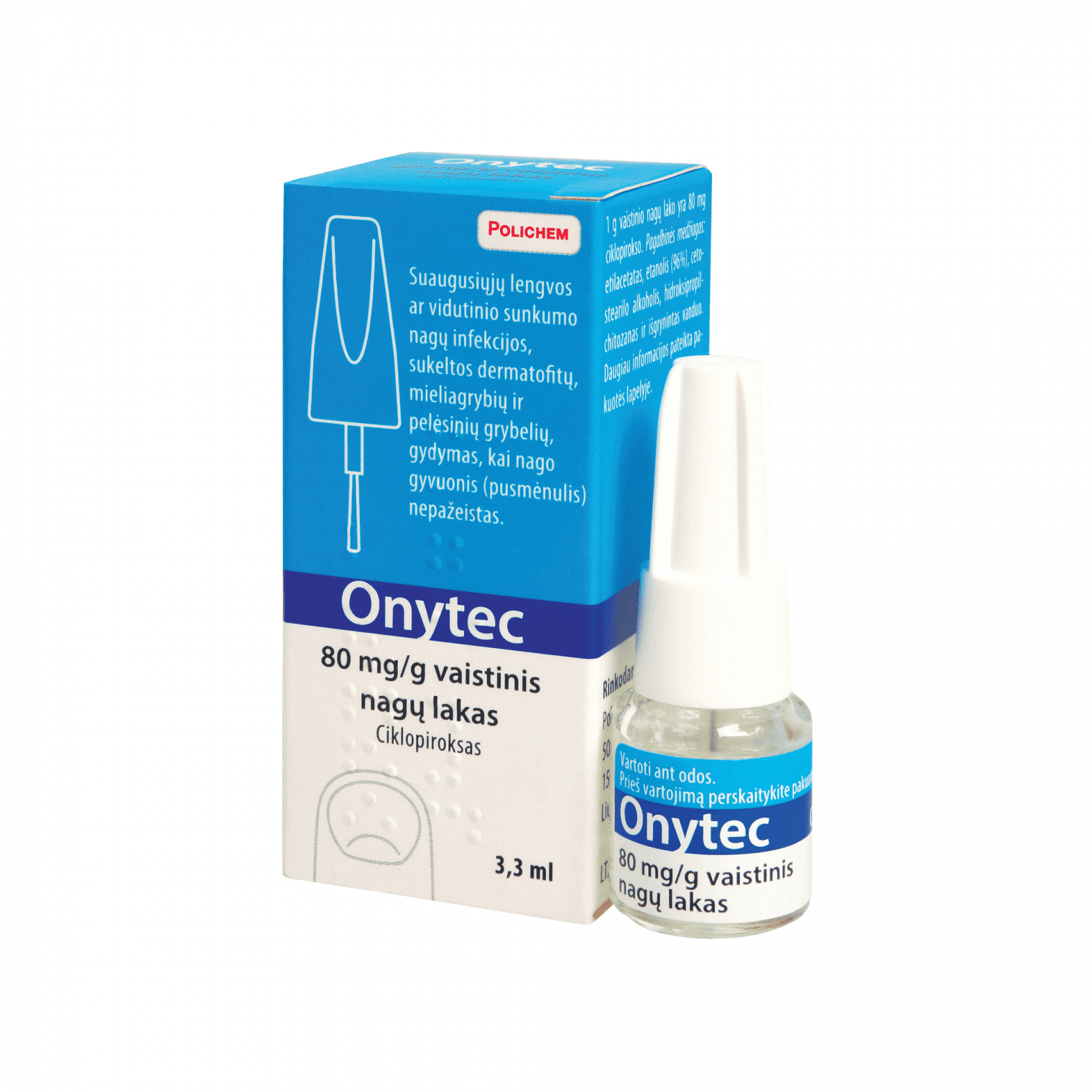 Onytec 80 mg/g vaistinis nagų lakas 3,3 ml | BENU vaisti