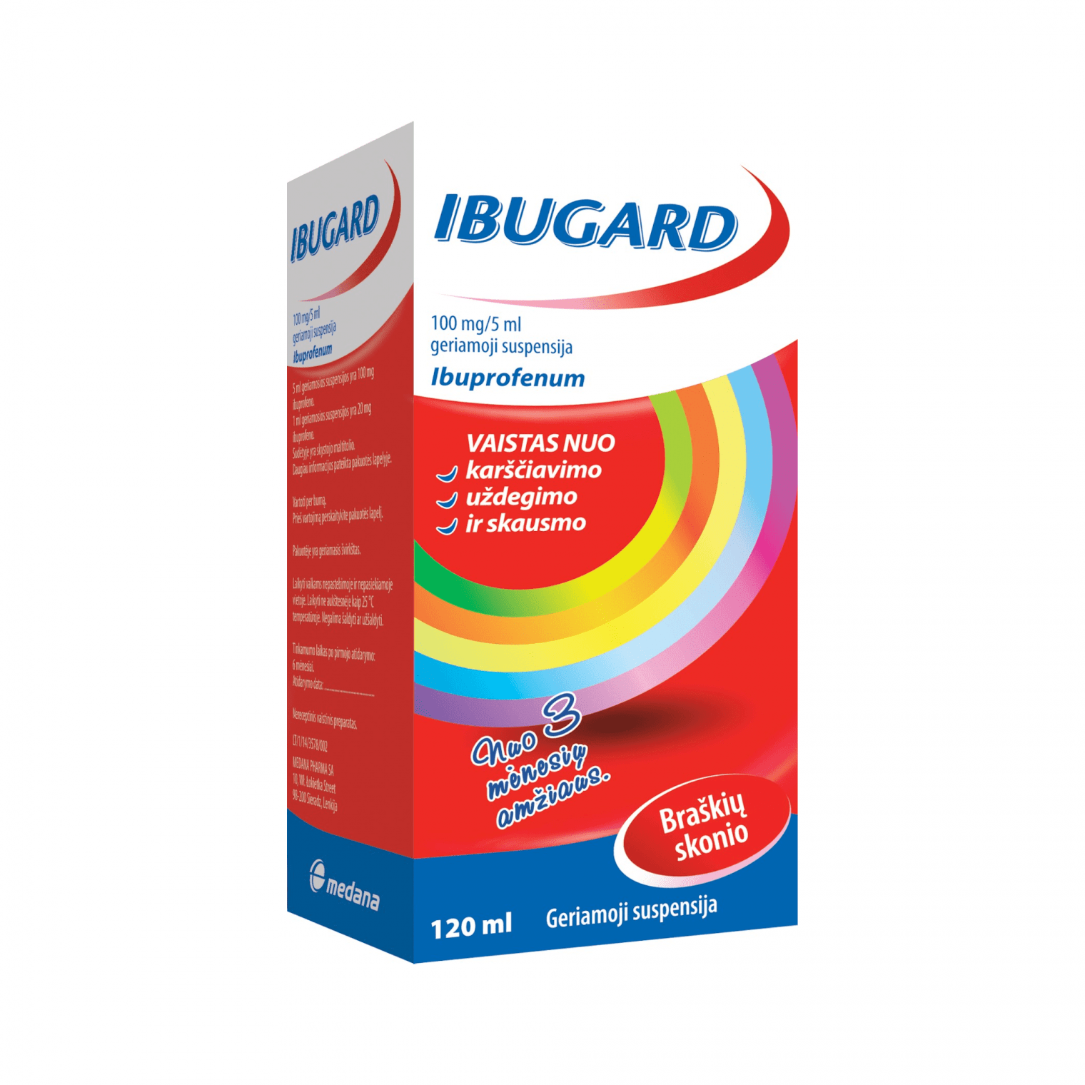 Ibugard 100 mg/5 ml geriamoji suspensija 120 ml | BENU v