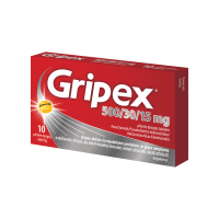 Gripex 500 mg/30 mg/15 mg plėvele dengtos tabletės N ...