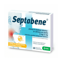 SEPTABENE citrinų ir medaus skonio 3 mg/1 mg kietosi ...