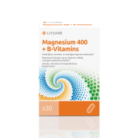 LIVSANE tabletės MAGNESIUM 400 + B-VITAMINS N30 | BE ...