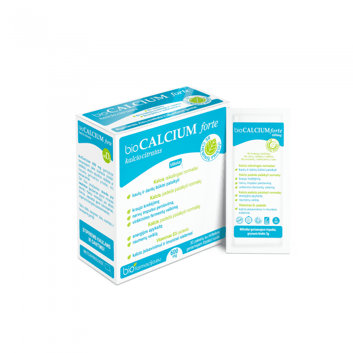 bioCALCIUM forte 600 mg milteliai N30 | BENU vaistinė in