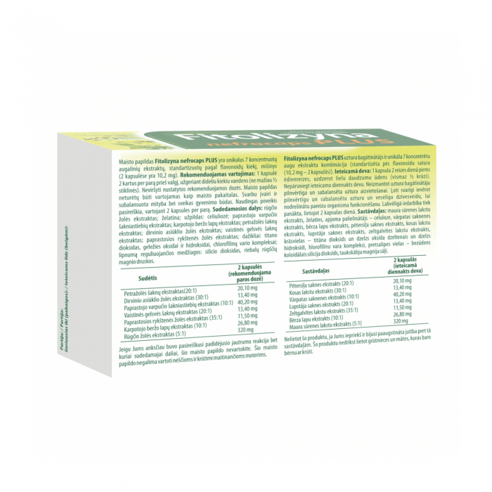 Fitolizyna nefrocaps PLUS kapsulės N30 | BENU vaisti ...