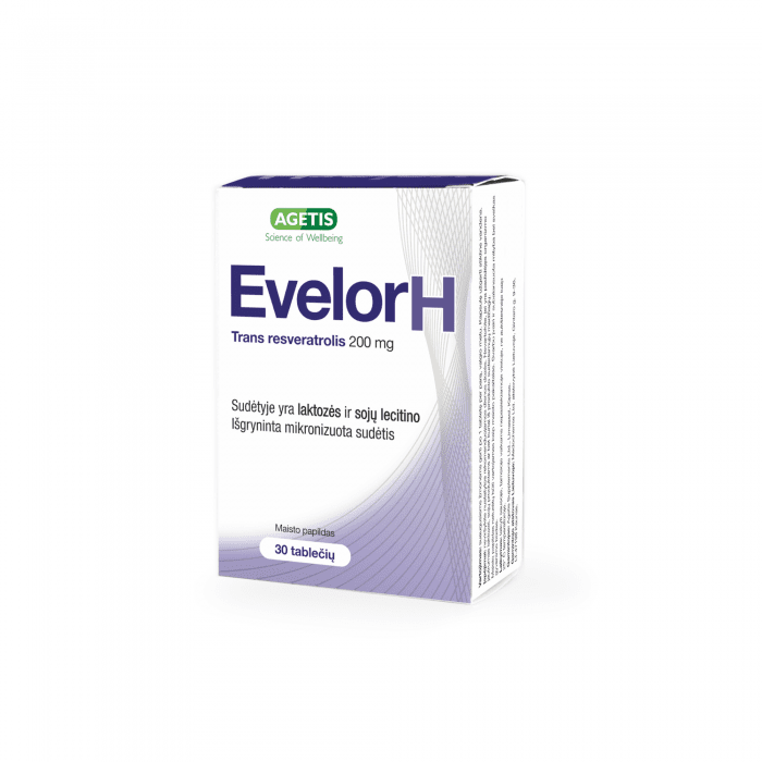 EVELOR H 200 mg trans resveratrolis N30 | BENU vaist ...