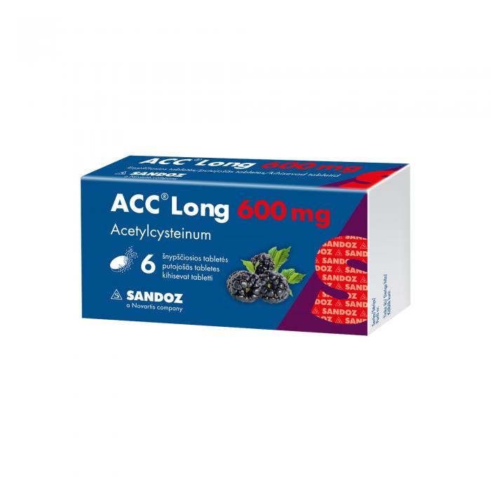 ACC Long 600 mg šnypščiosios tabletės N6 | BENU vaistinė