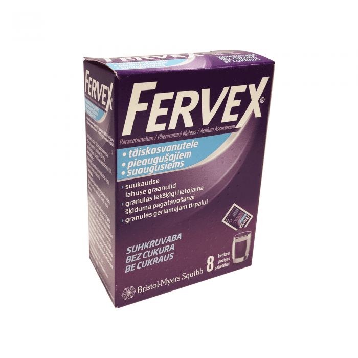 Fervex 500 mg/25 mg/200 mg granulės geriamajam tirpa ...