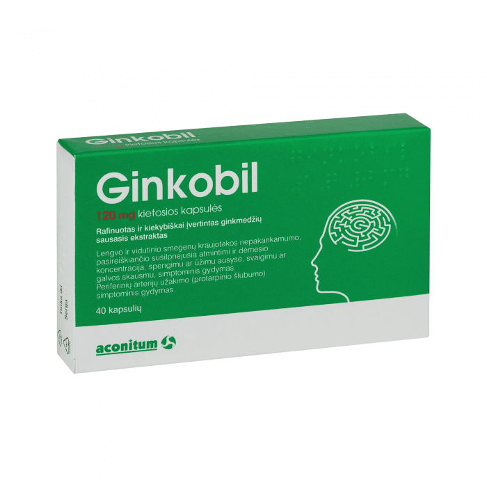 Ginkobil 120 mg kietosios kapsulės N40 | BENU vaisti ...