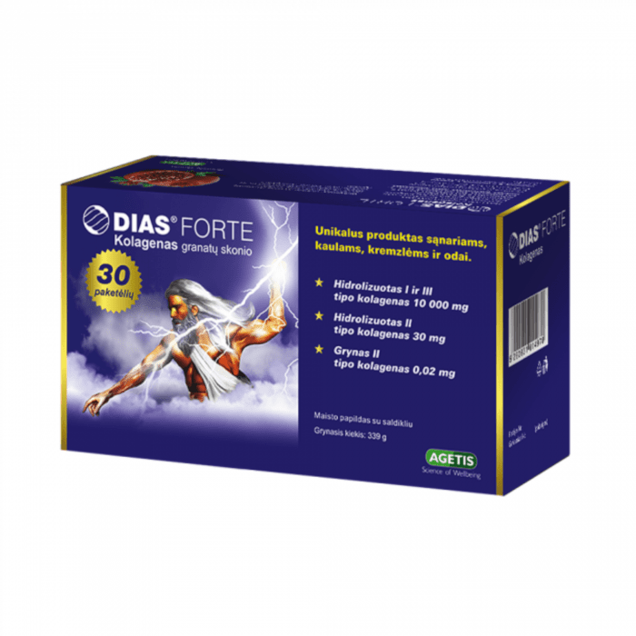 DIAS FORTE tirpus kolagenas, granatų skonio N30 | BE ...