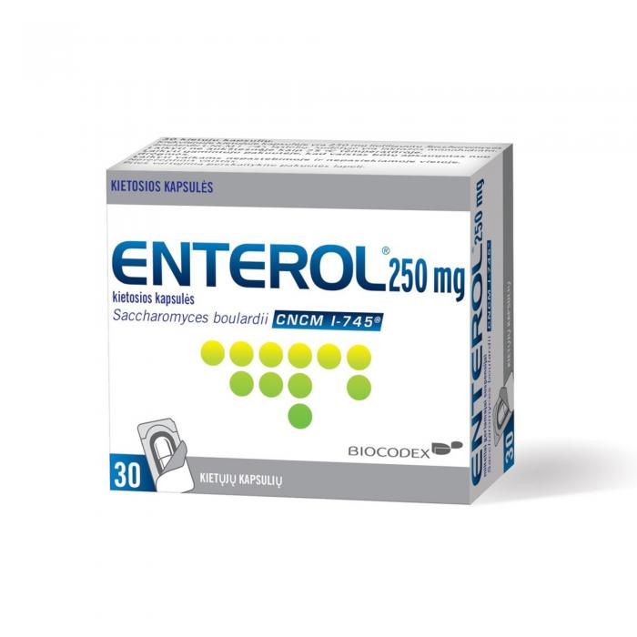 Enterol 250 mg kietosios kapsulės N30 | BENU vaistinė in