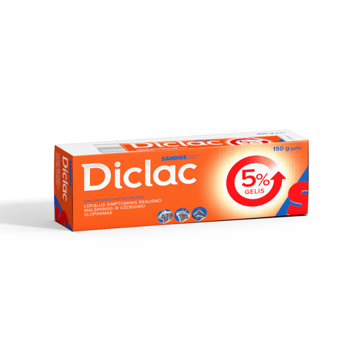 Diclac 5% gelis 150 g | BENU vaistinė internete – Ne ...