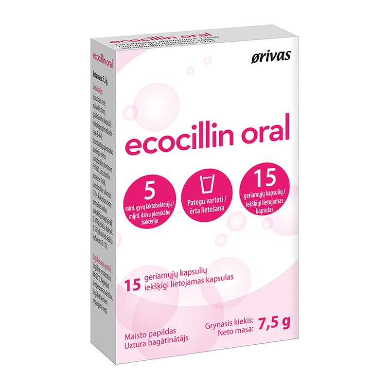Ecocillin Oral kapsulės N15 | BENU vaistinė internet ...