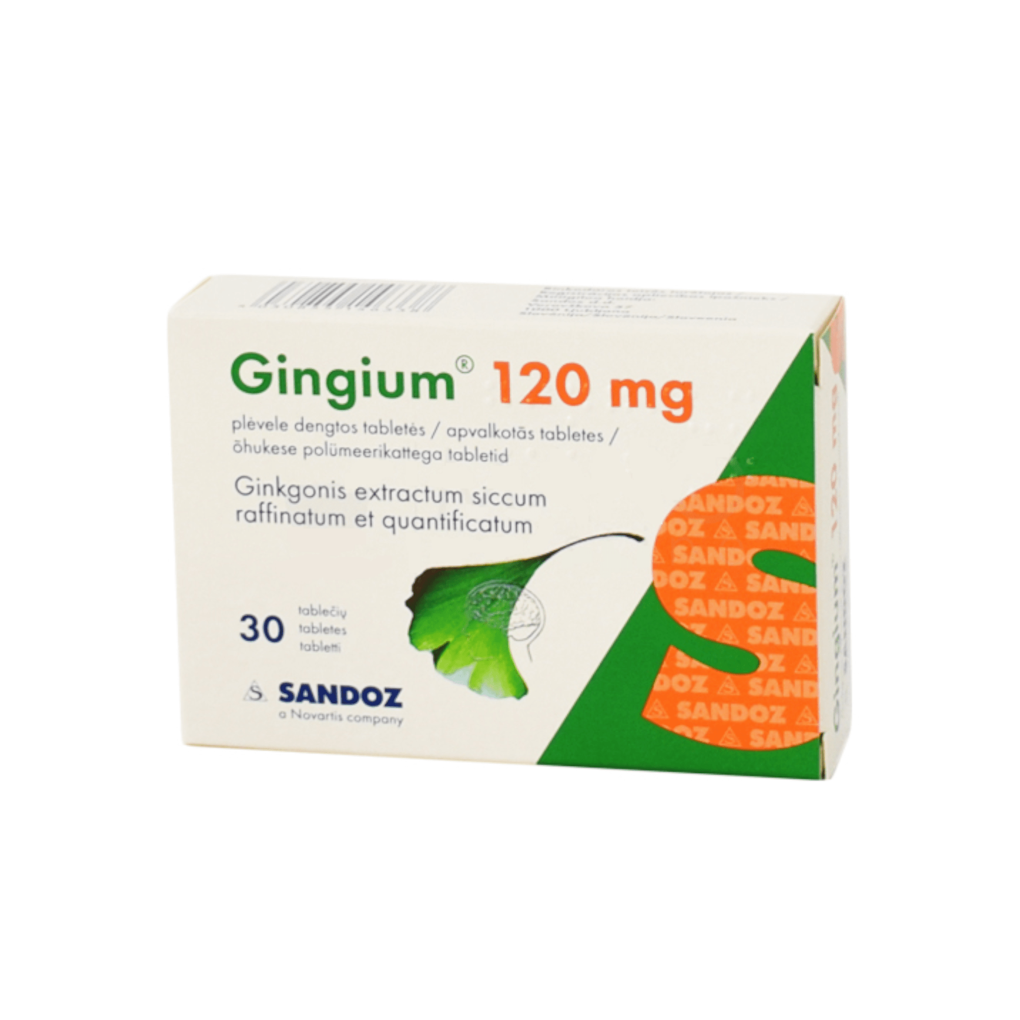 Gingium 120 mg plėvele dengtos tabletės N30 | BENU v ...