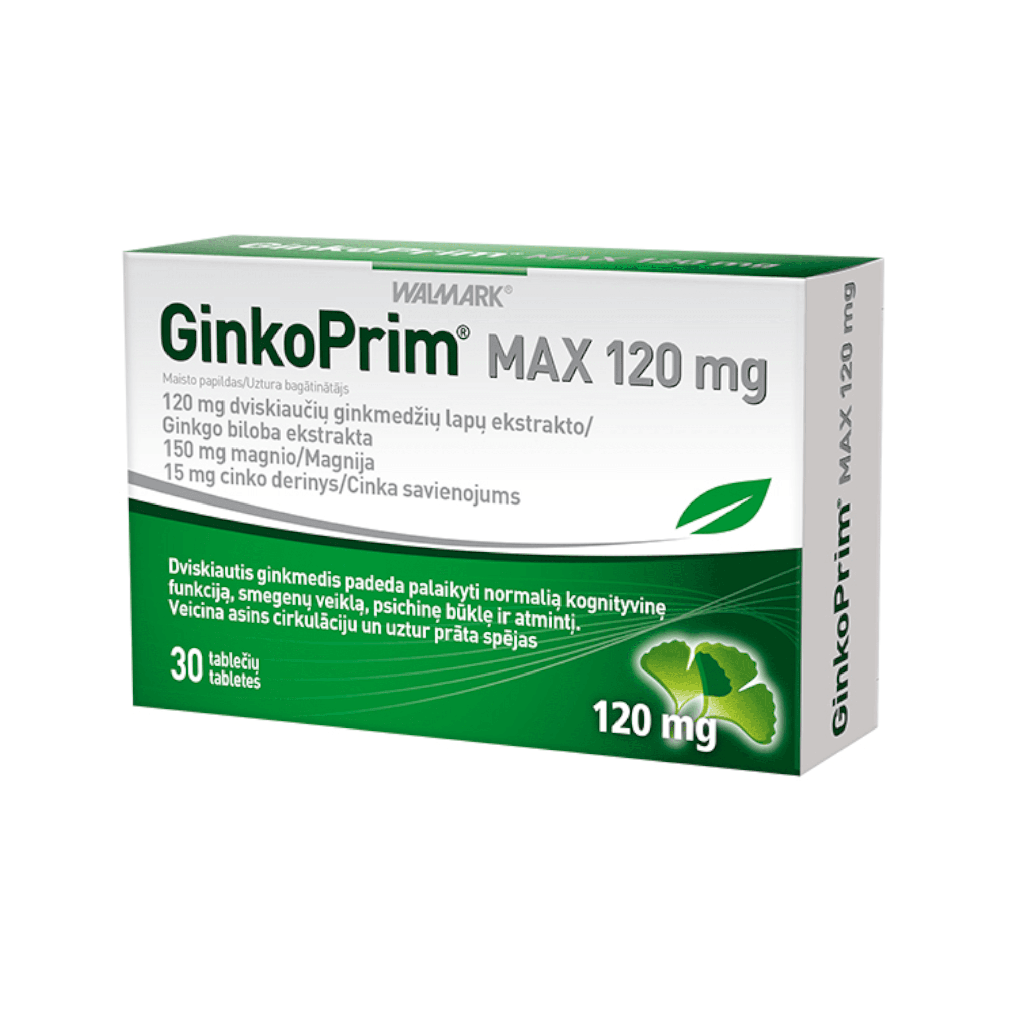 GinkoPrim MAX 120 mg tabletės N30 | BENU vaistinė intern