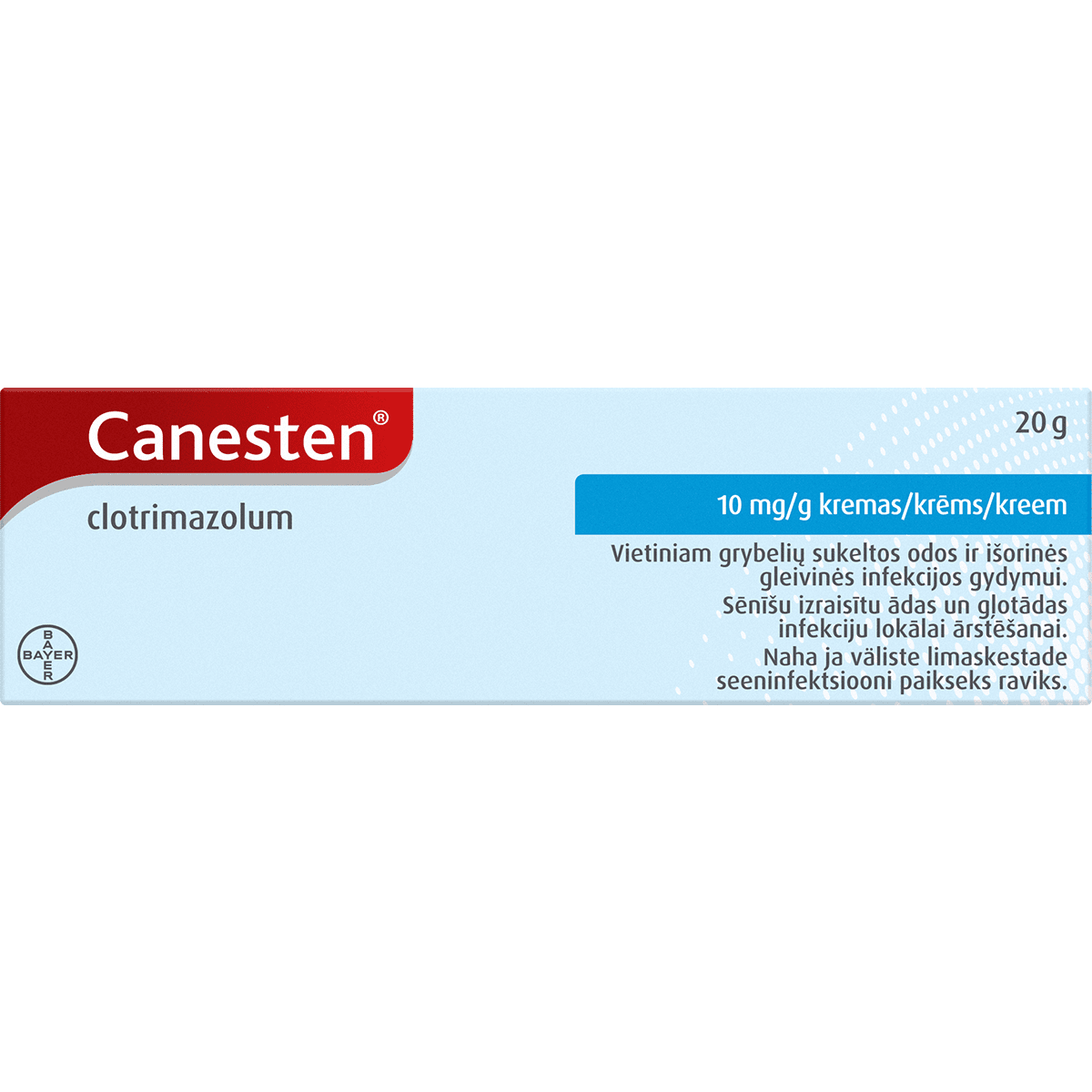 CANESTEN 10 mg/g kremas 20 g | BENU vaistinė interne ...