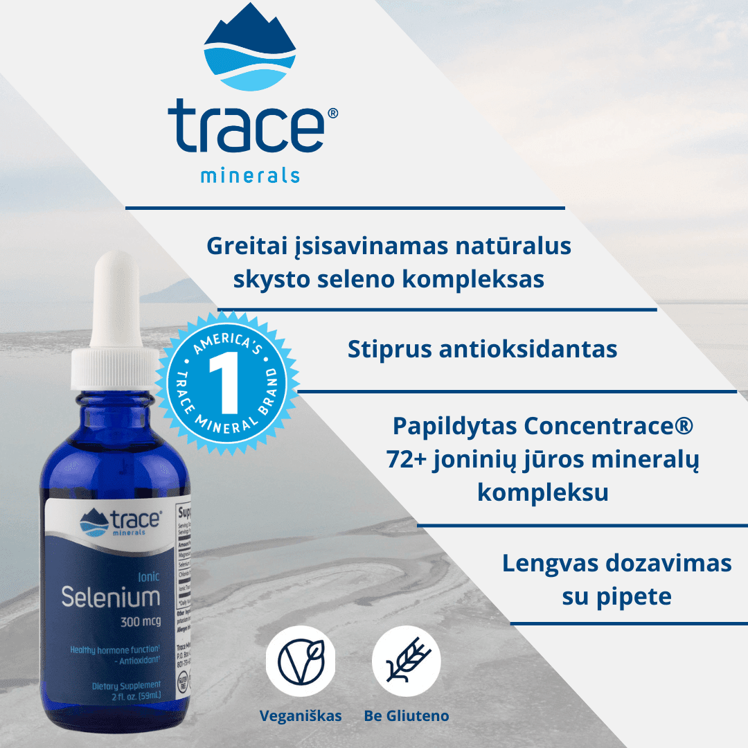 TRACE MINERALS skystas Joninis selenas su mineralais ...